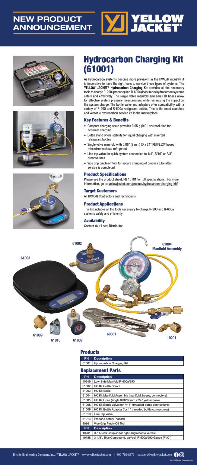 Hydrocarbon Charging Kit - Yellow Jacket