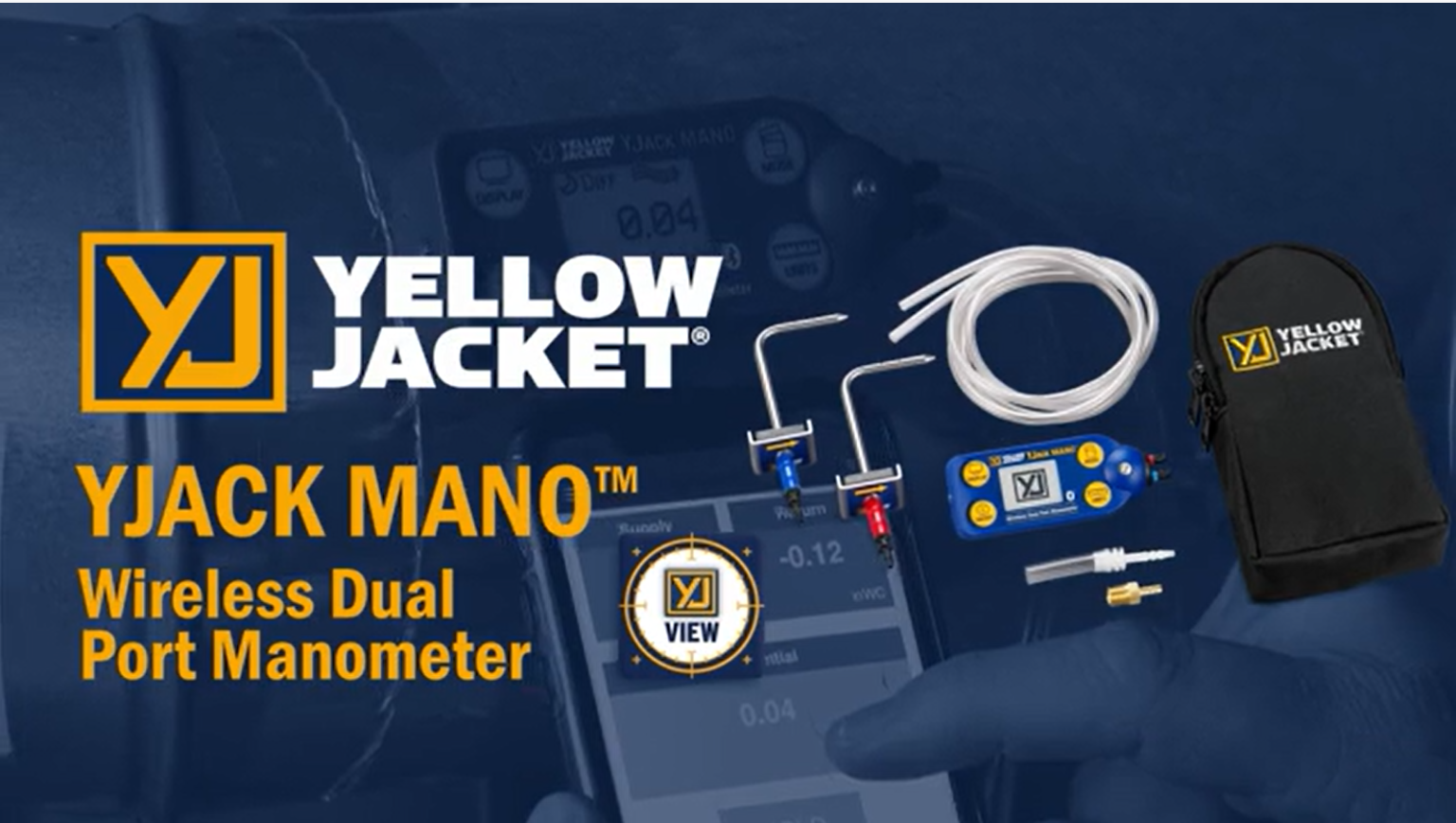YJACK MANO® Wireless Dual Port Manometer - YELLOW JACKET HVAC Supplies ...
